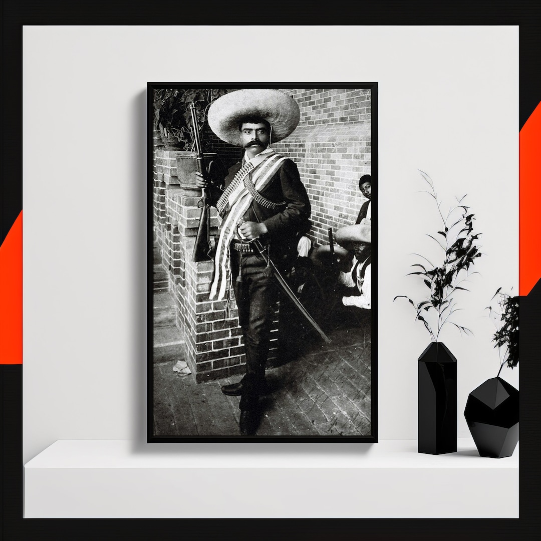 Emiliano Zapata Historical Photo Print, Stunning Portrait of Mexican ...