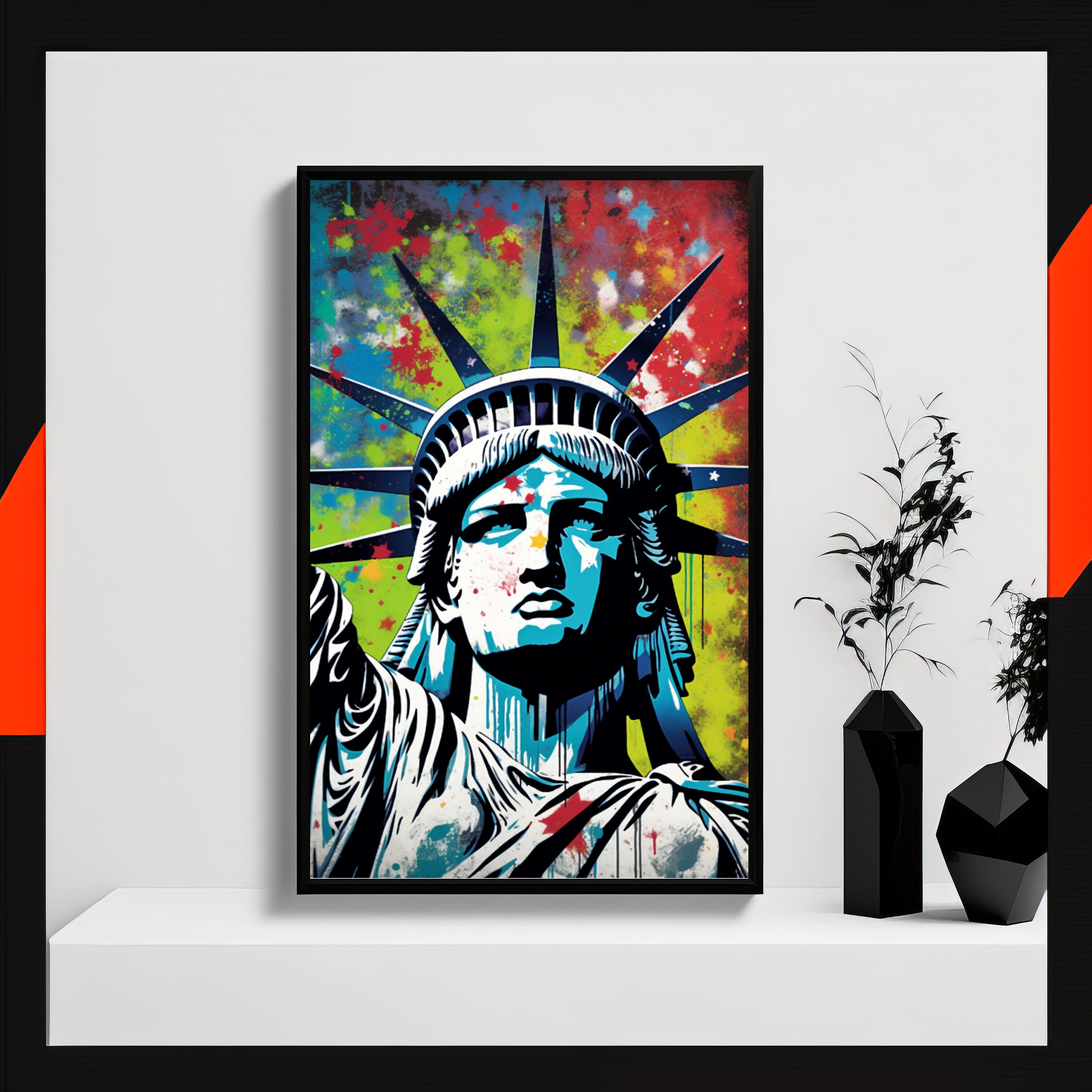Statue of the Liberty Art Print, Stunning Representation of Lady ...
