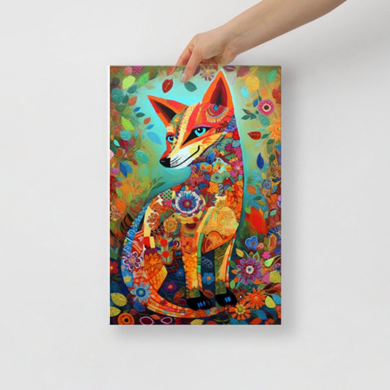 Fox Alebrije Art Print, Stunning Art Canvas of Magical Mexican Folklore ...