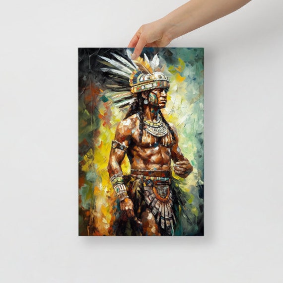Aztec Warrior Painting
