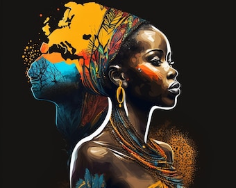 Abstract African Woman (Download Now) - Etsy