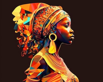 Abstract African Woman (Download Now) - Etsy