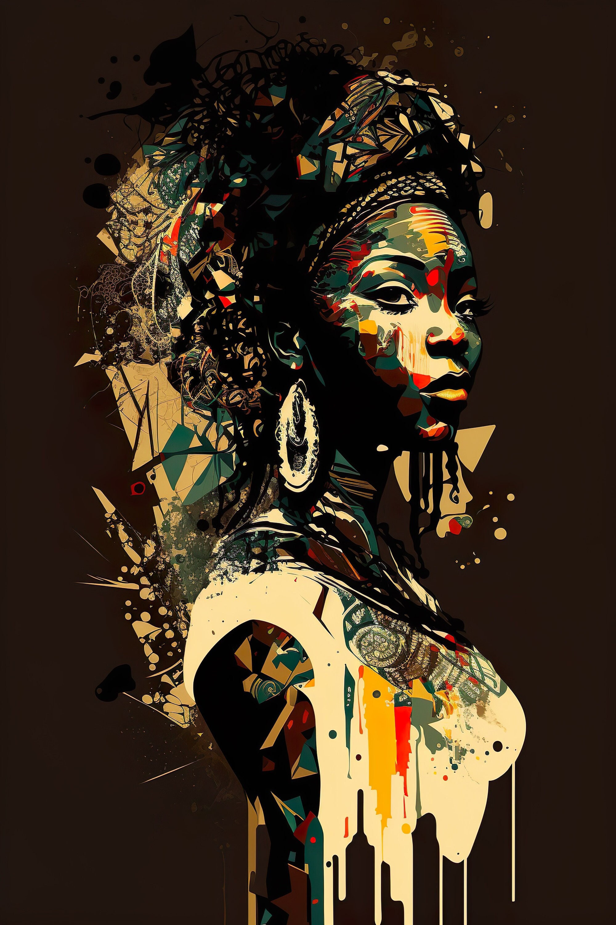 Abstract African Woman - Etsy
