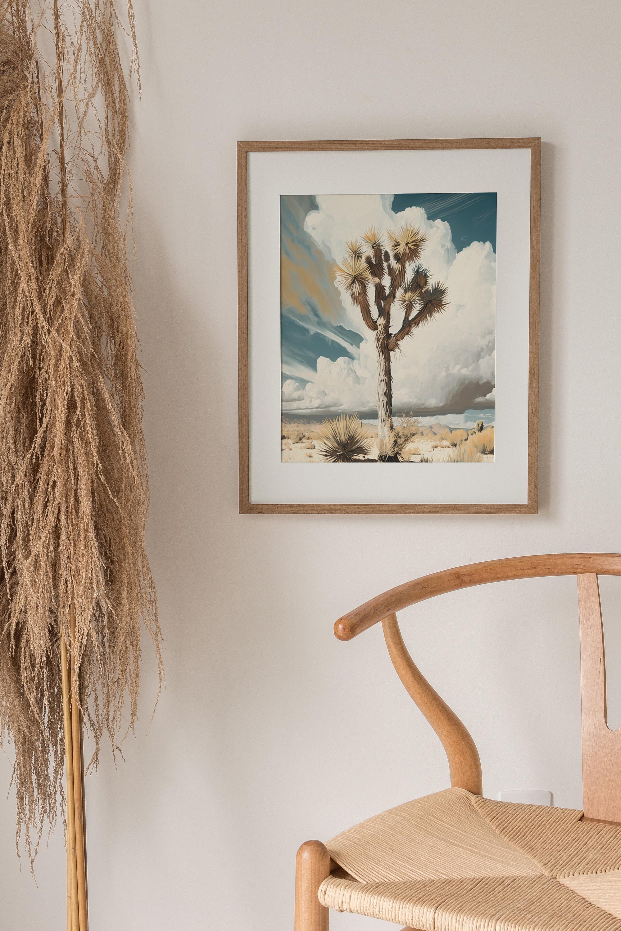 Joshua Tree Yucca in the Desert With Dramatic Clouds Digital Poster ...