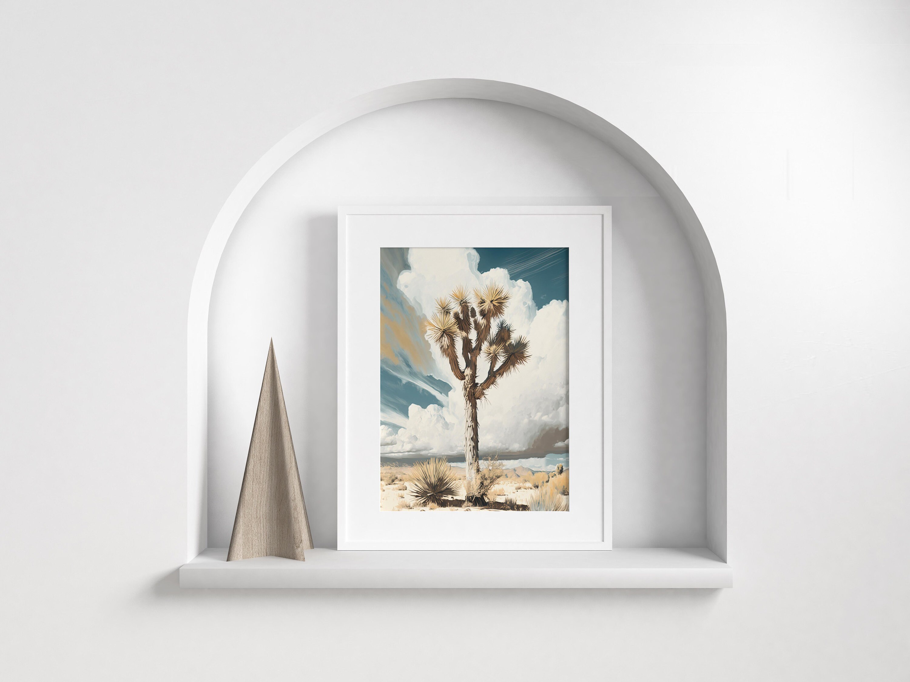 Joshua Tree Yucca in the Desert With Dramatic Clouds Digital Poster ...