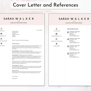 2 Page Resume Template, Resume Template Word & Pages, Modern Clean ...