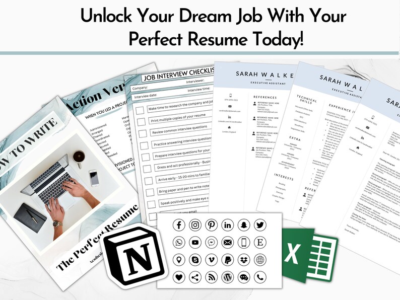 Simple Resume Template, Professional Modern Resume Template for Word ...