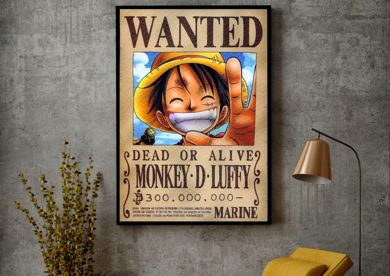 Luffy's Wanted Poster One Piece Poster Luffy Printable - Etsy