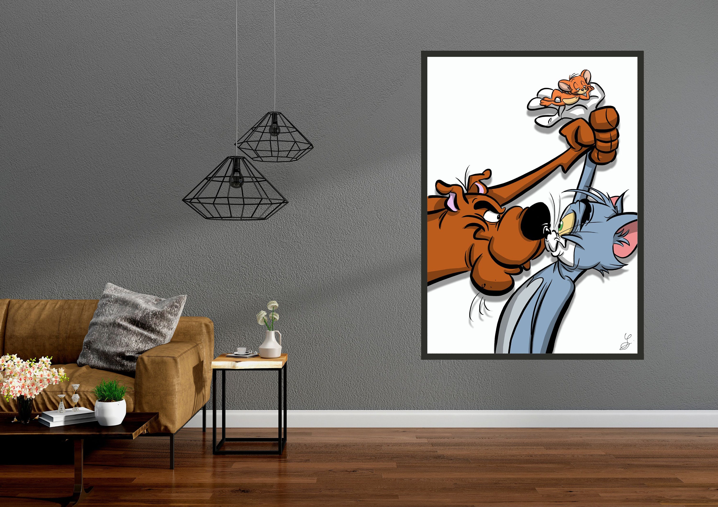 Scooby Doo and Tom and Jerry Printable Wall Art, Fun Decor, Cartoon ...