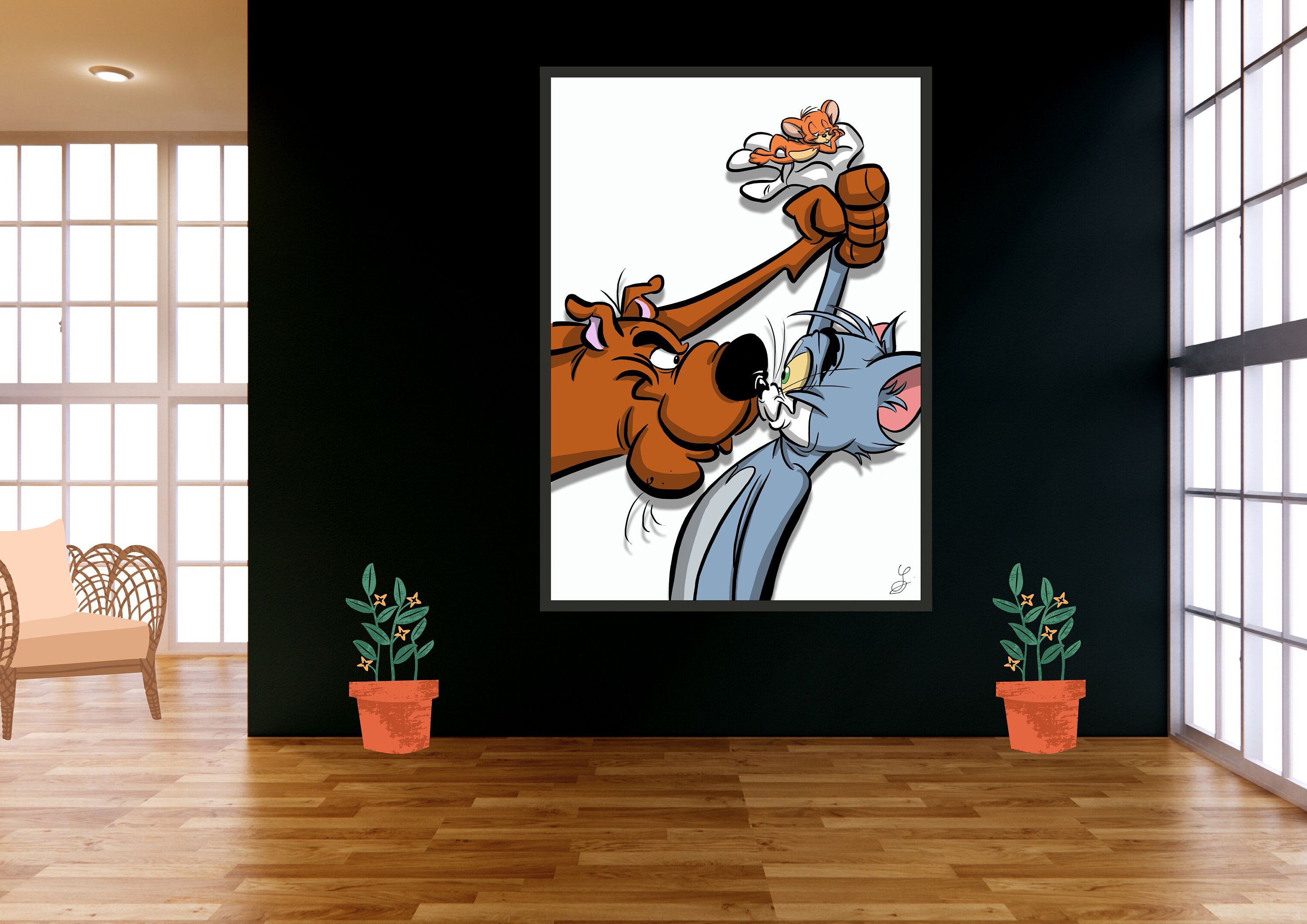 Scooby Doo and Tom and Jerry Printable Wall Art, Fun Decor, Cartoon ...