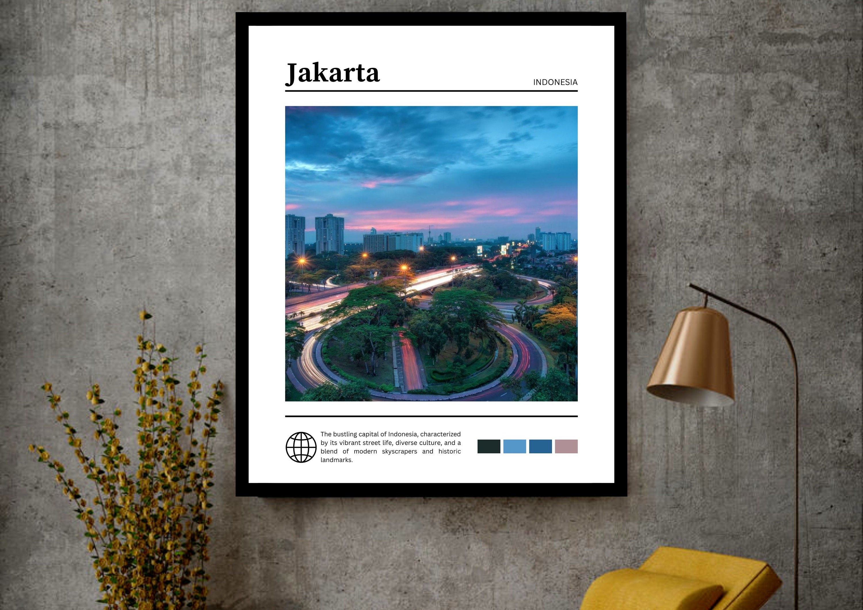 Jakarta Poster Jakarta Photo Jakarta Print Jakarta Wall - Etsy