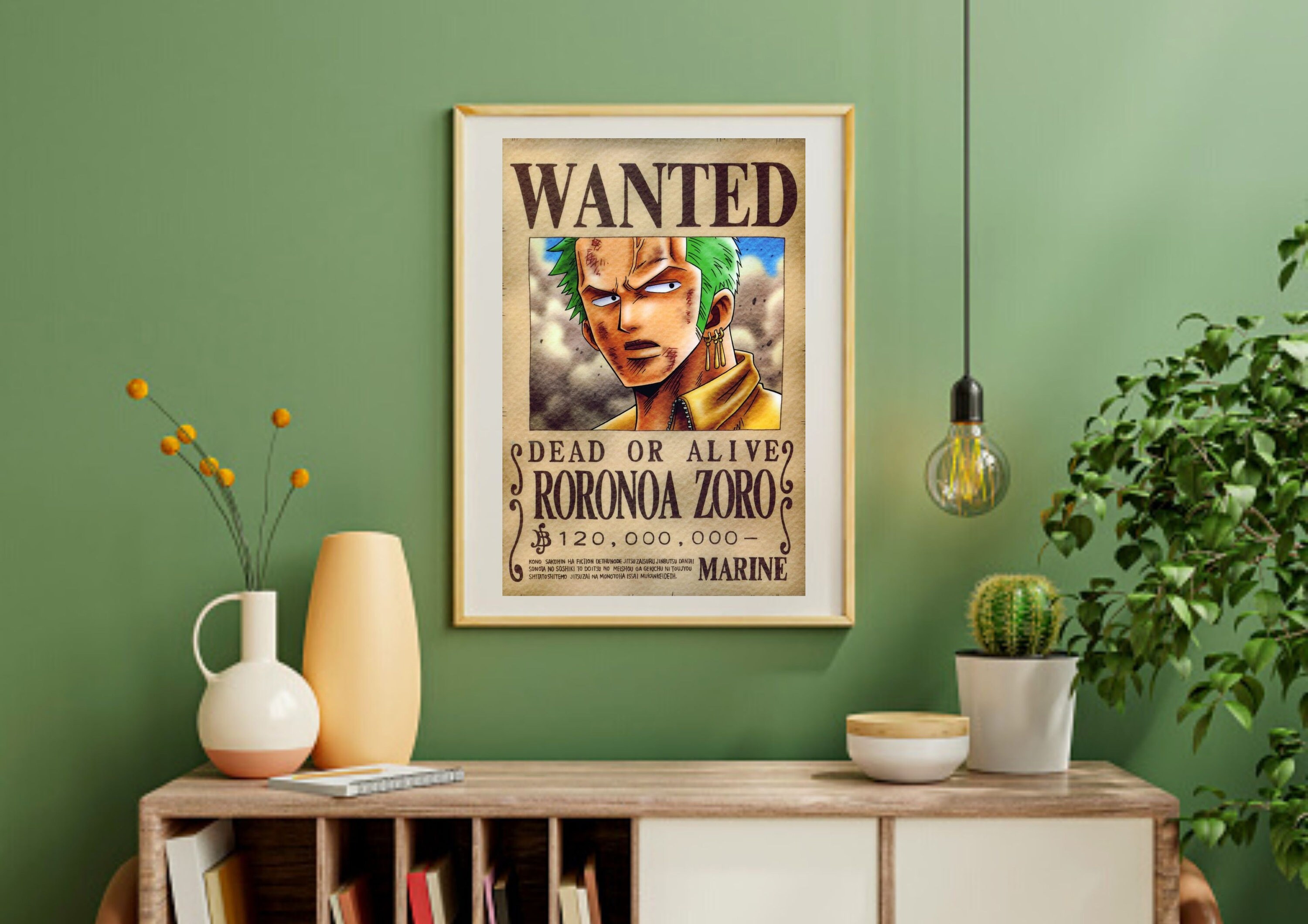 Zoro's Wanted Poster One Piece Poster Zoro Printable - Etsy UK