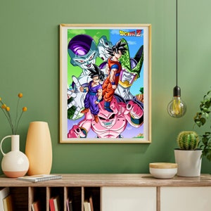 Dragon Ball Z Poster Anime Poster DBZ Gift Goku and - Etsy