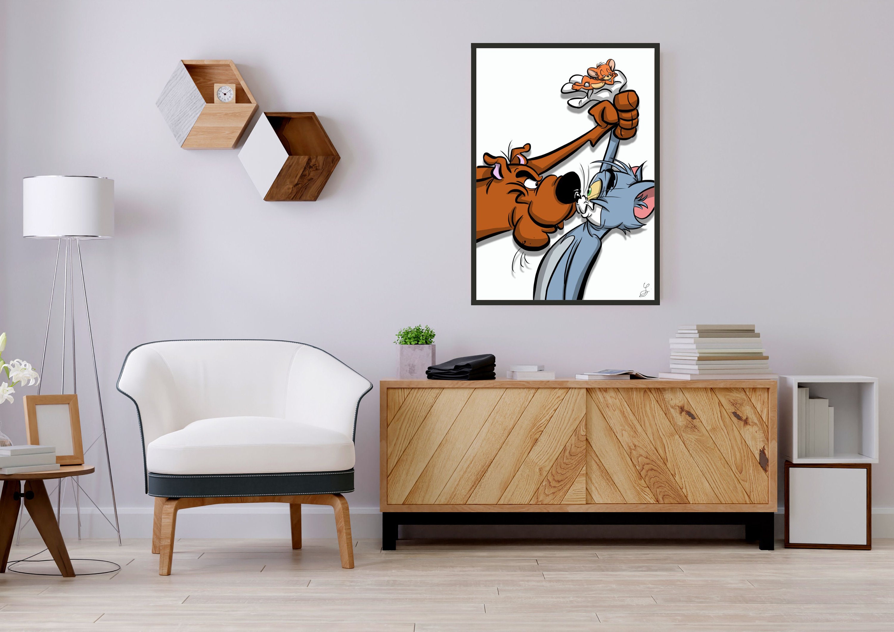 Scooby Doo and Tom and Jerry Printable Wall Art, Fun Decor, Cartoon ...