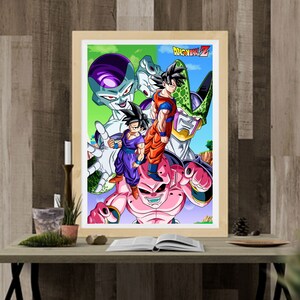 Dragon Ball Z Poster Anime Poster DBZ Gift Goku and - Etsy