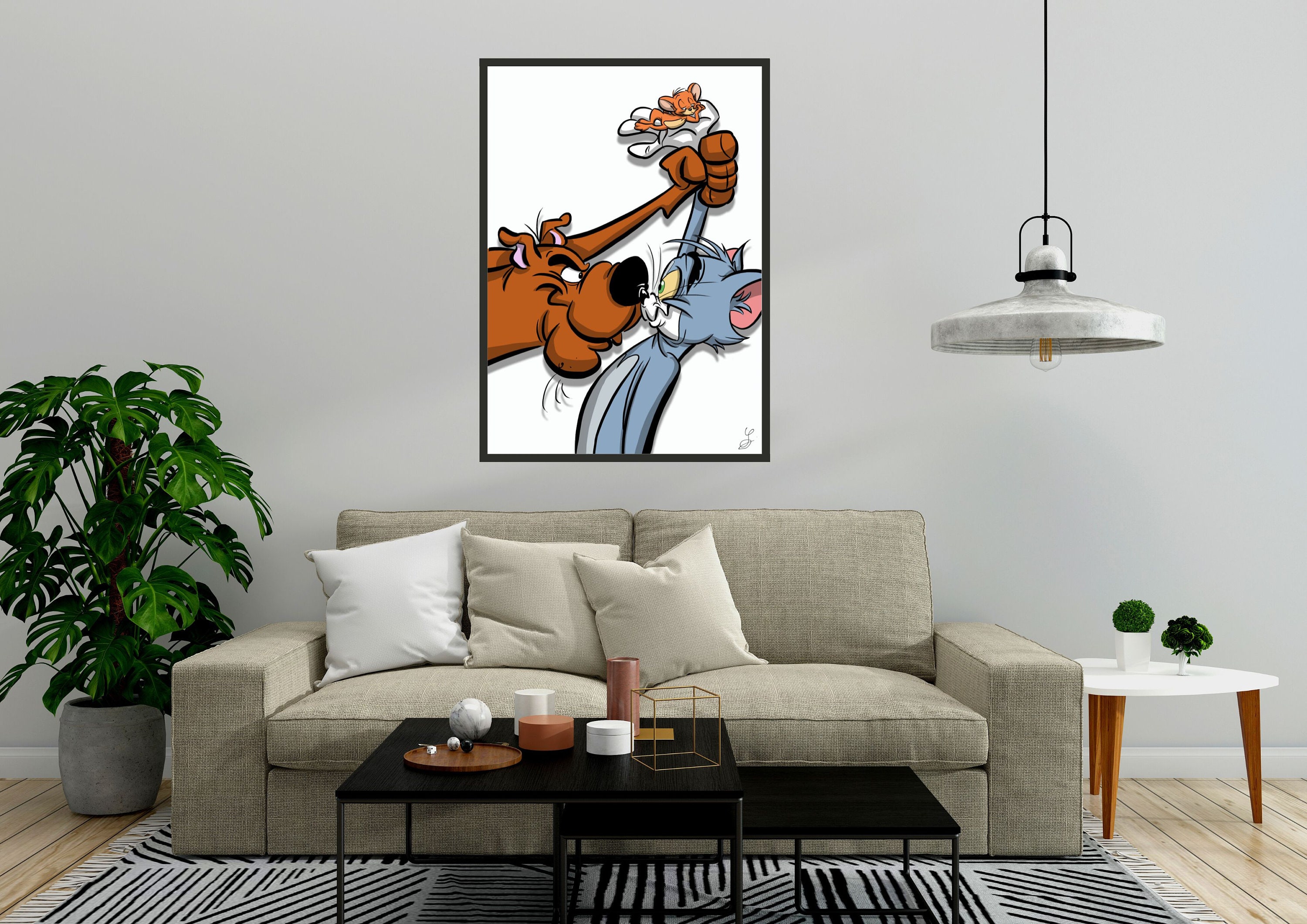 Scooby Doo and Tom and Jerry Printable Wall Art, Fun Decor, Cartoon ...