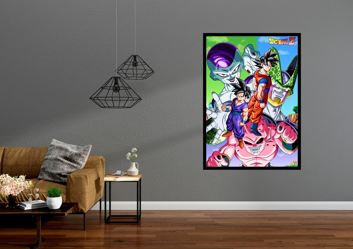 Dragon Ball Z Poster Anime Poster DBZ Gift Goku and - Etsy