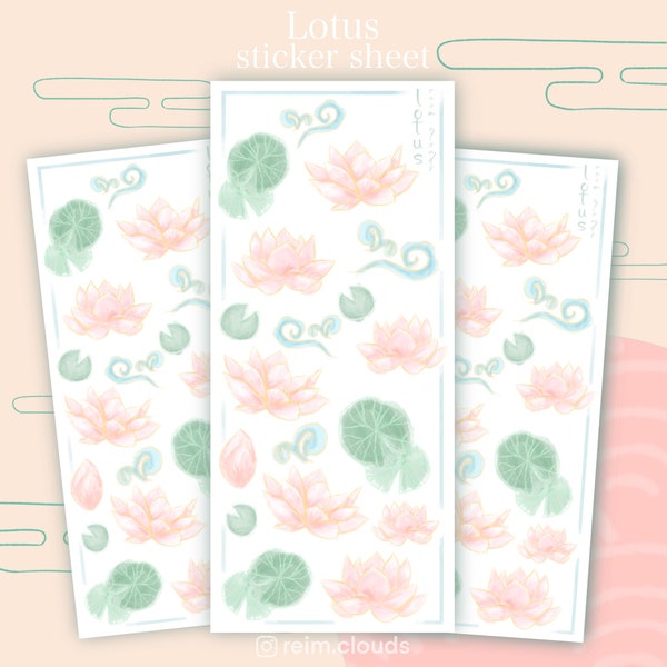 Lotus Flower Sticker - Etsy