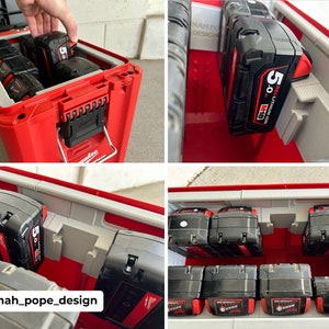 Milwaukee Packout Compact Tool Box M18 Battery Rack UPPER Insert - Etsy