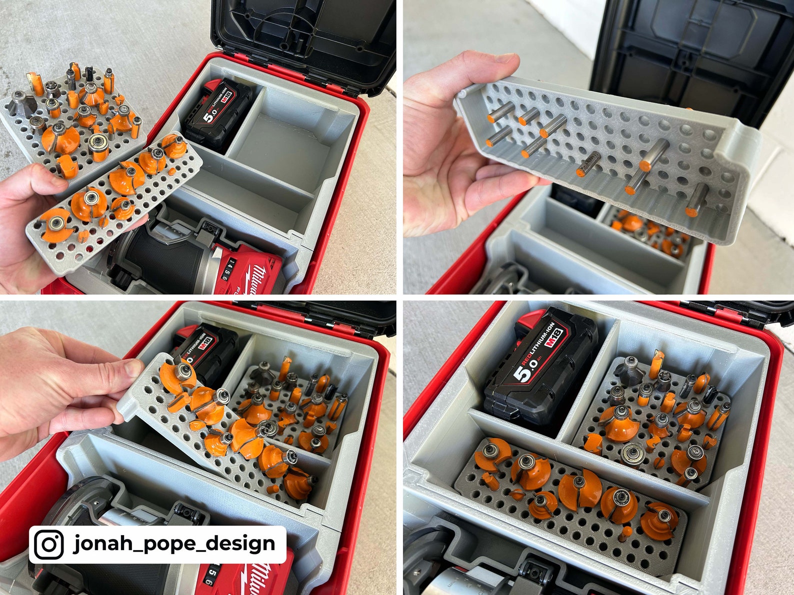 Milwaukee Packout Compact Tool Box M18 Router Insert Part 1/2 - Etsy