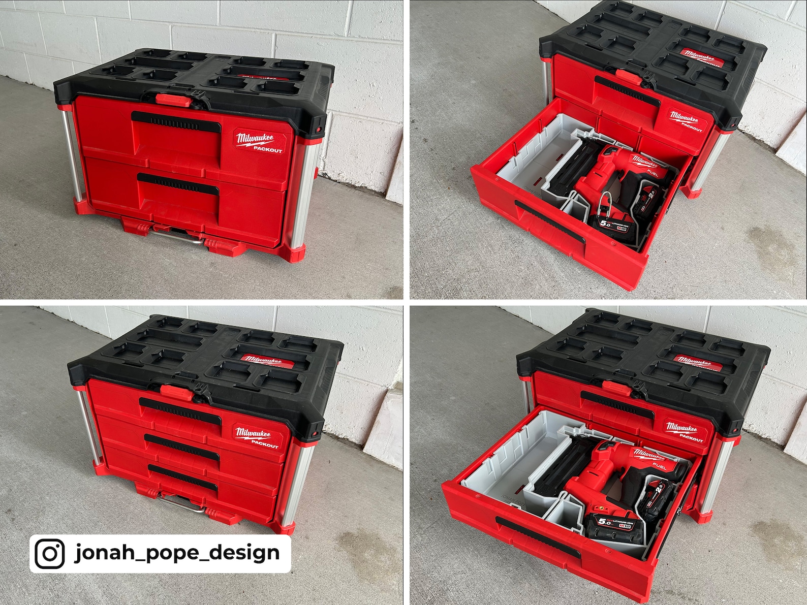 Milwaukee Packout Drawer M18 Fuel 18ga Brad Nailer Insert Standard - Etsy