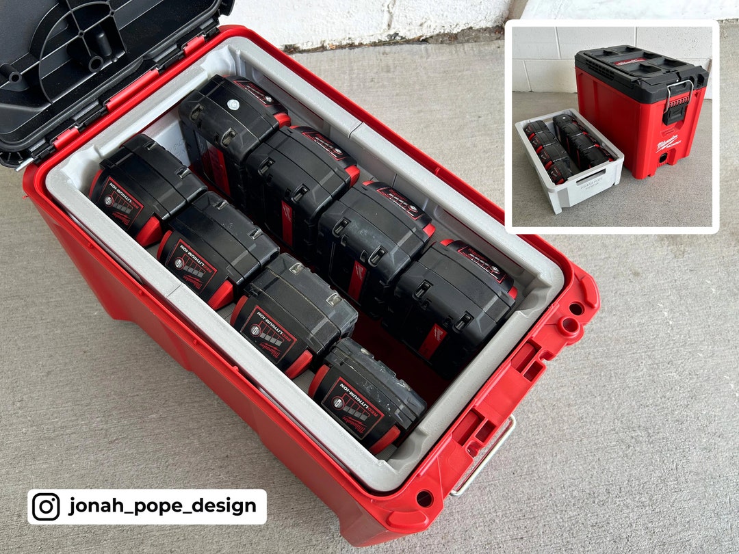 Milwaukee Packout Compact Tool Box M18 Battery Rack UPPER Insert - Etsy