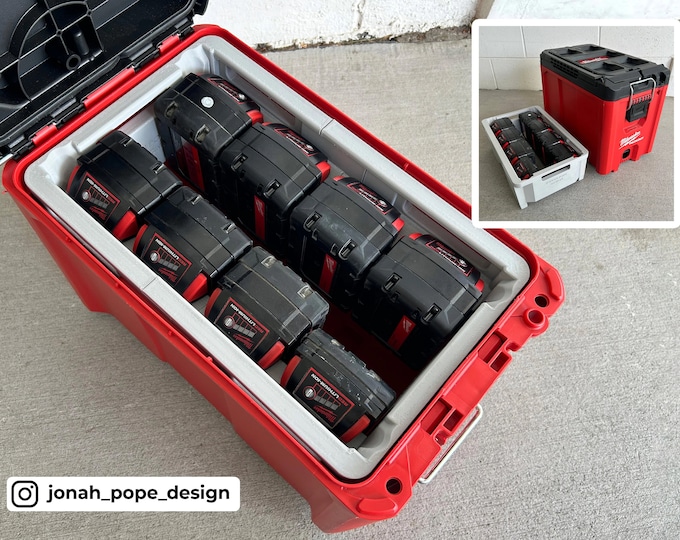 Milwaukee Packout Compact Tool Box M18 Battery Rack UPPER Insert - Etsy