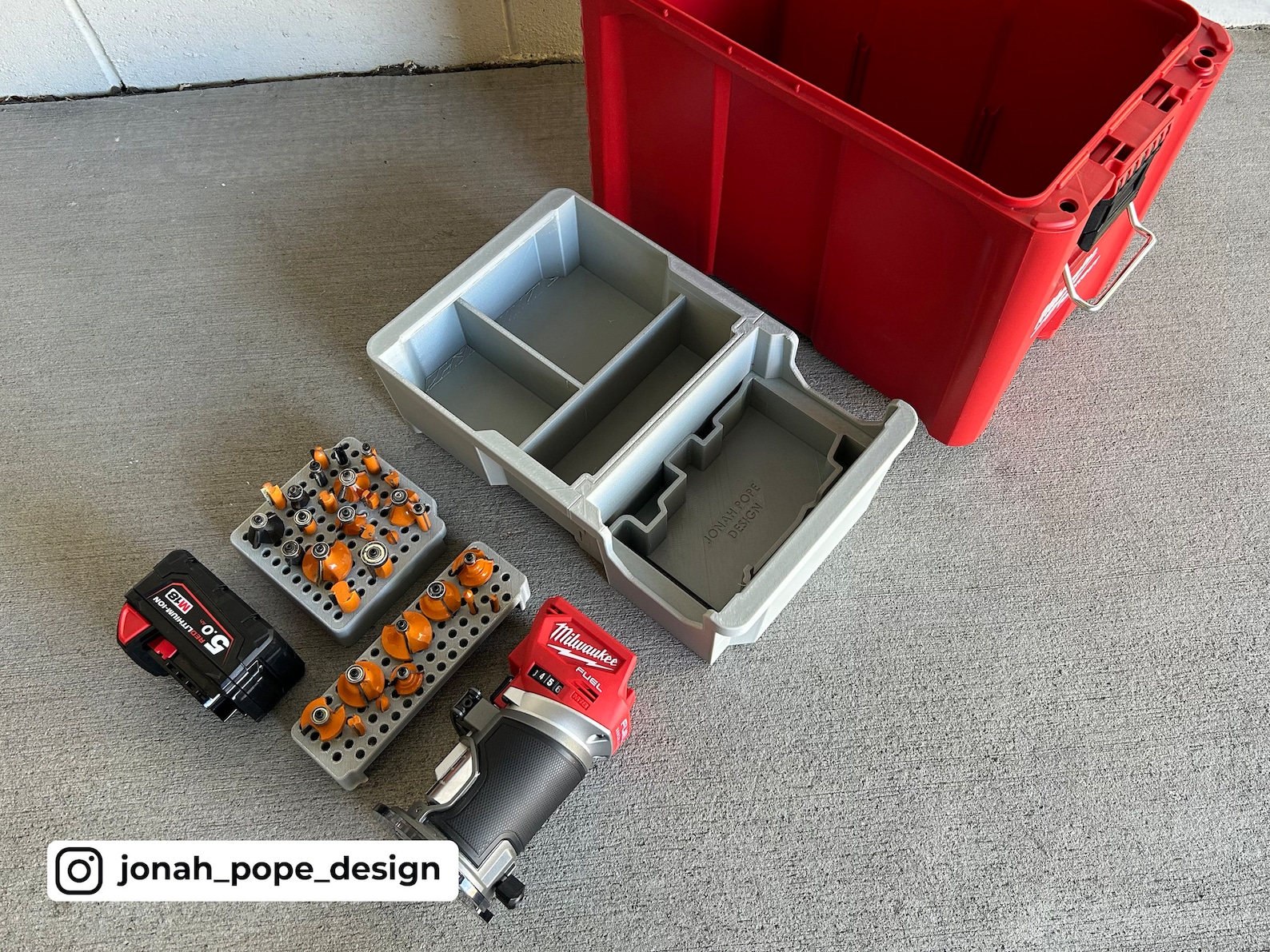 Milwaukee Packout Compact Tool Box M18 Router Insert Part 1/2 - Etsy