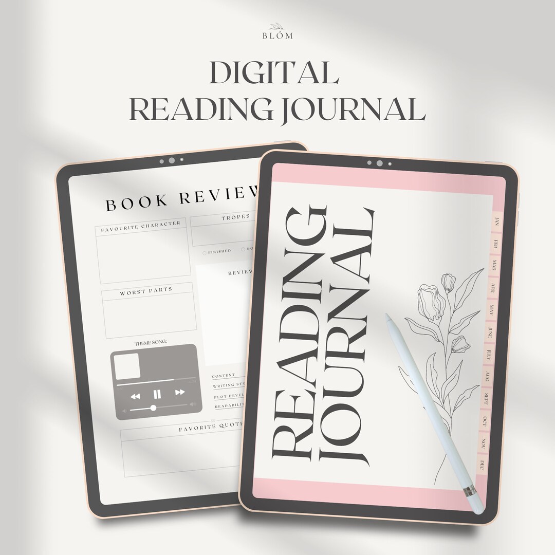 Digital Book Journal, Reading Log App, E-book Tracker, Online Book ...
