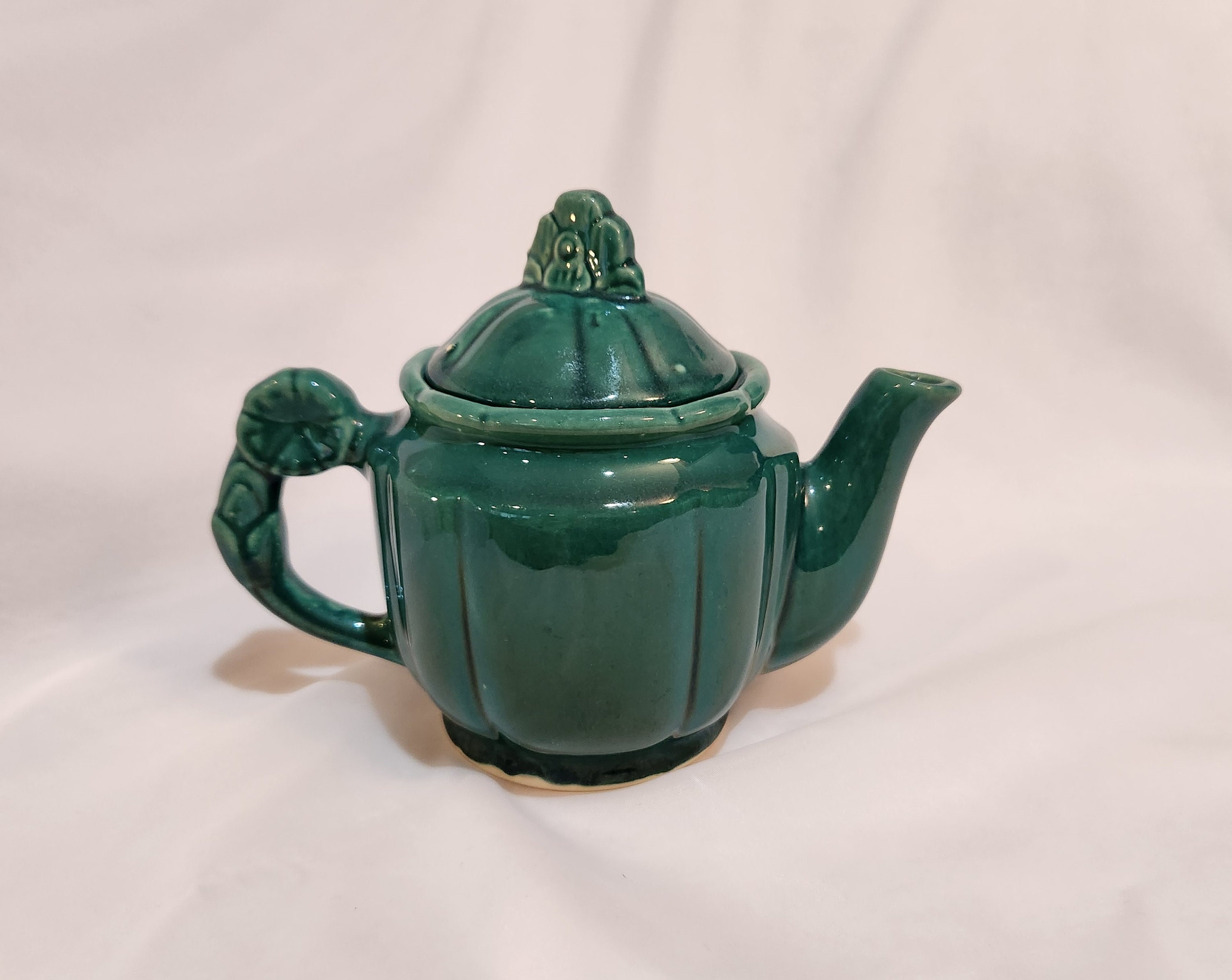1940s Shawnee Pottery Teapot Rosette Green Ceramic - Etsy