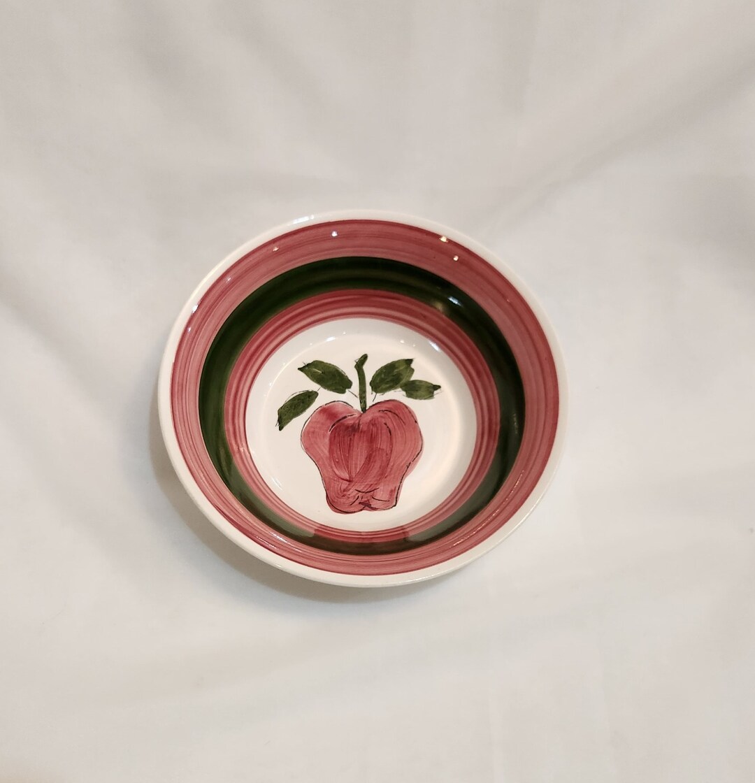 Bolero Ironstone Apple Bowl Hand Painted Korea Vintage - Etsy