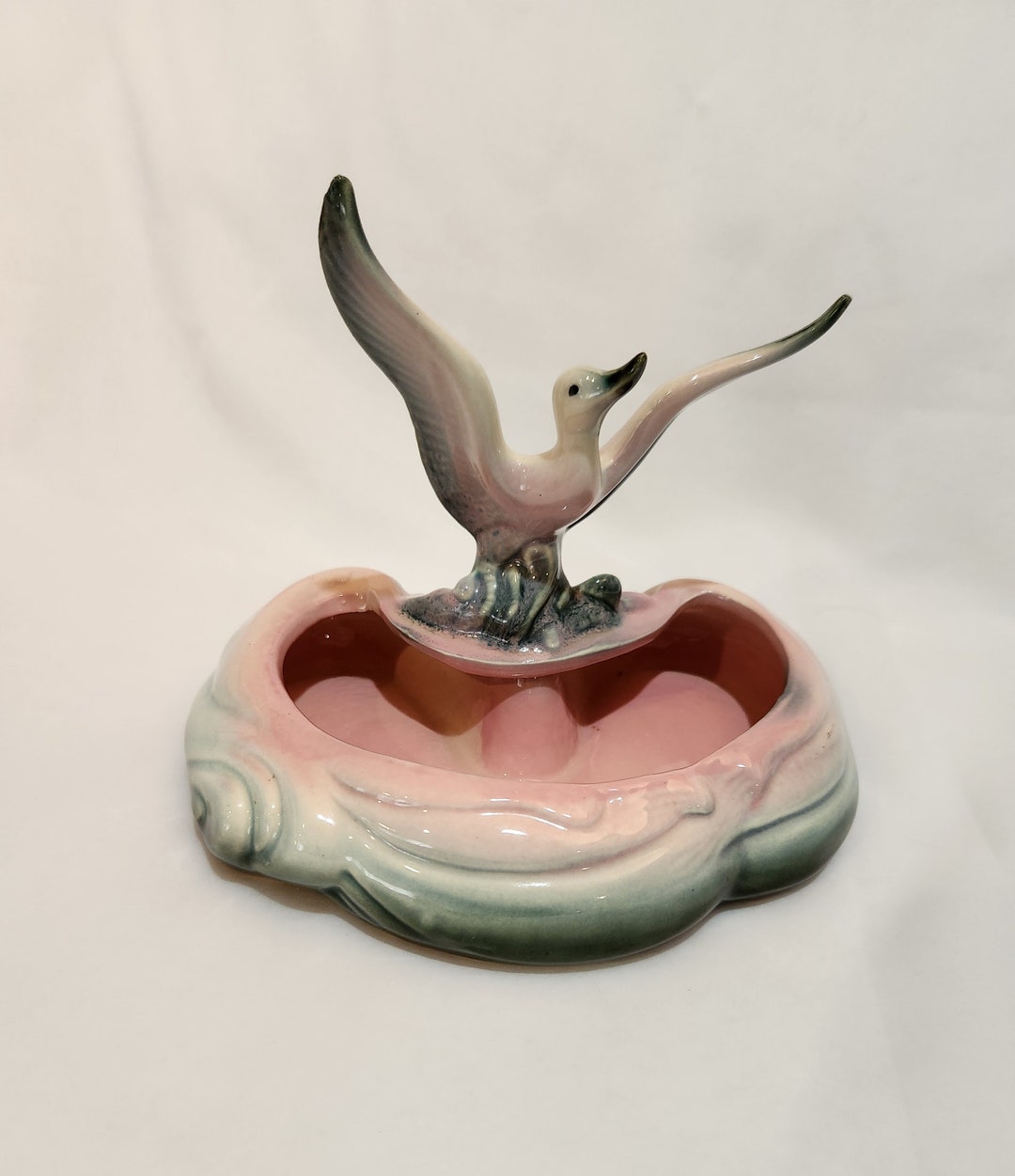 Vintage Hull Pottery Mallard Duck Planter: Mid-century Pastel Ceramic ...