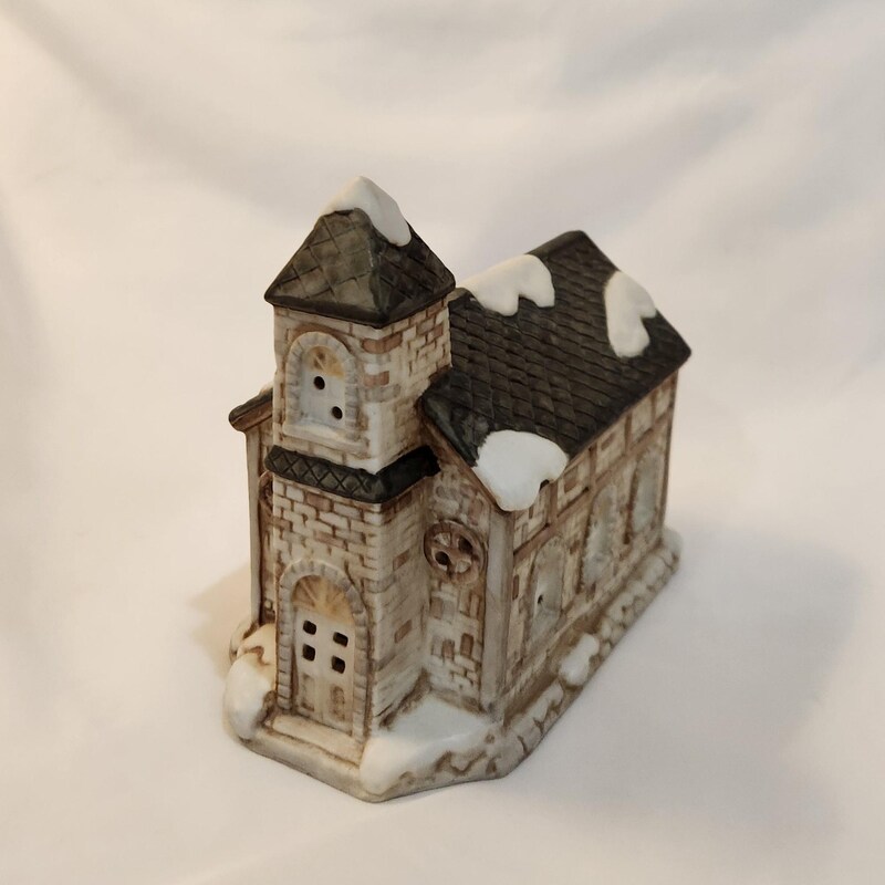 Lighted Ceramic Church - Etsy