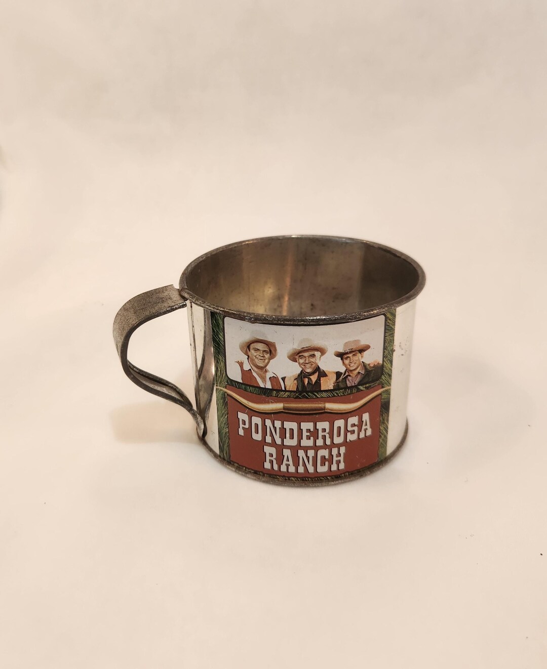 Bonanza Ponderosa Tin Cup Vintage Tea Coffee Beverage Mug Drinkware TV ...