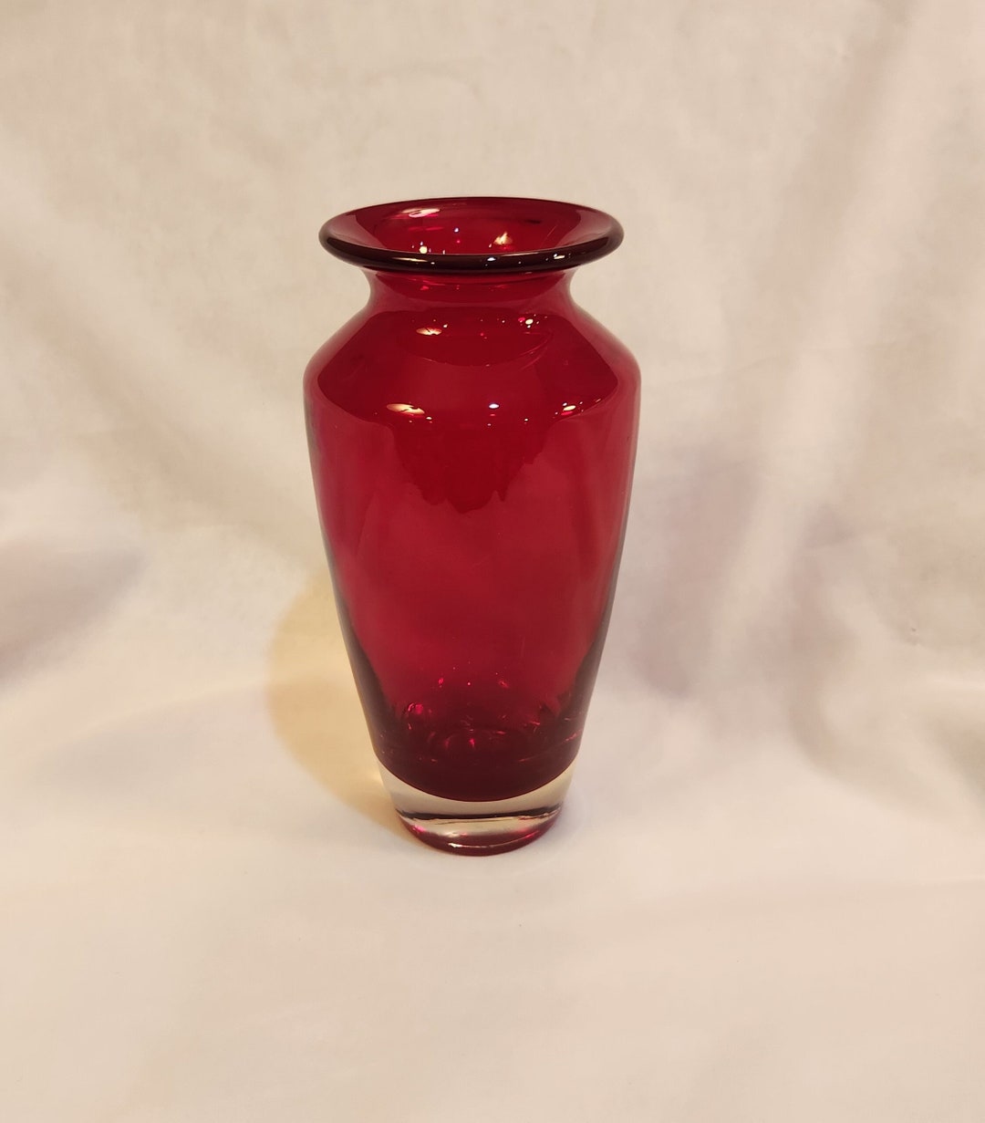 Ruby Red Teleflora Glass Tapered Vase Vintage Garden Planters - Etsy