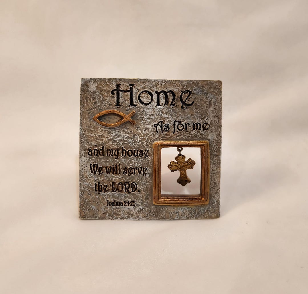 Small Tabletop Plaque Joshua 24:15 as for Me and My House We Will Serve ...