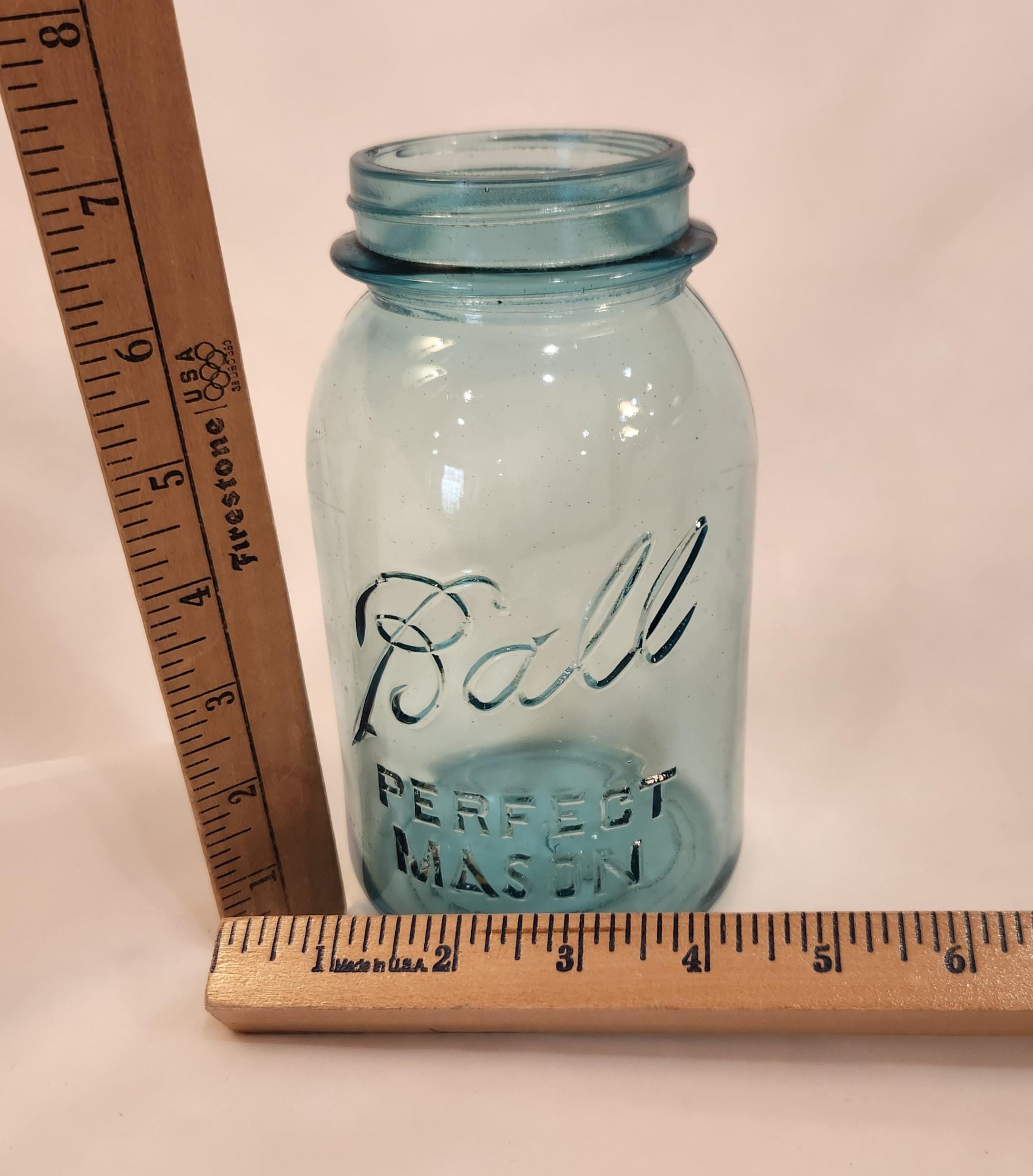 1920s Ball Perfect Mason Blue Quart Canning Jar Logo "underline Removed ...