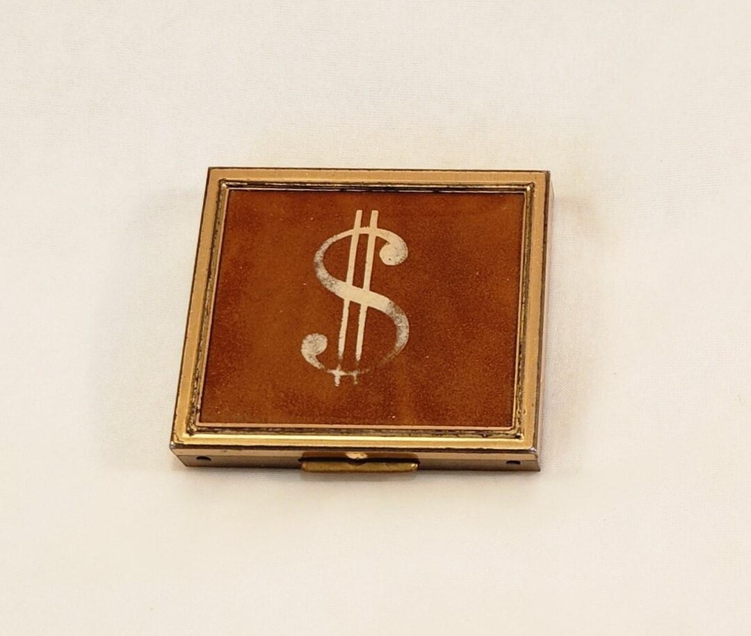 Money Clip Box Petty Cash Change Purse Dollar Sign Vintage Fashion ...