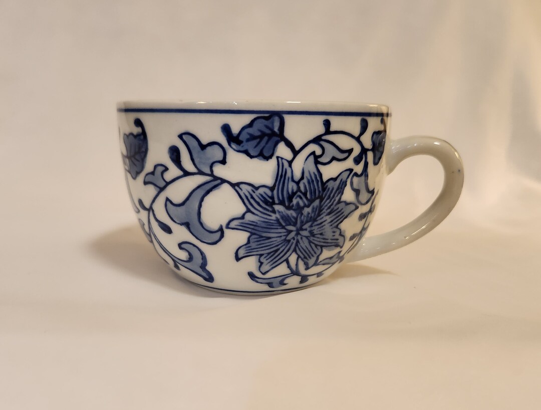 Bella Casa Ganz Mug Blue Flowers Ceramic Large Coffee Tea Cup Vintage ...