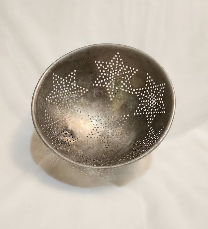 Vintage Aluminum Colander Strainer Star Design 3 Legs - Etsy