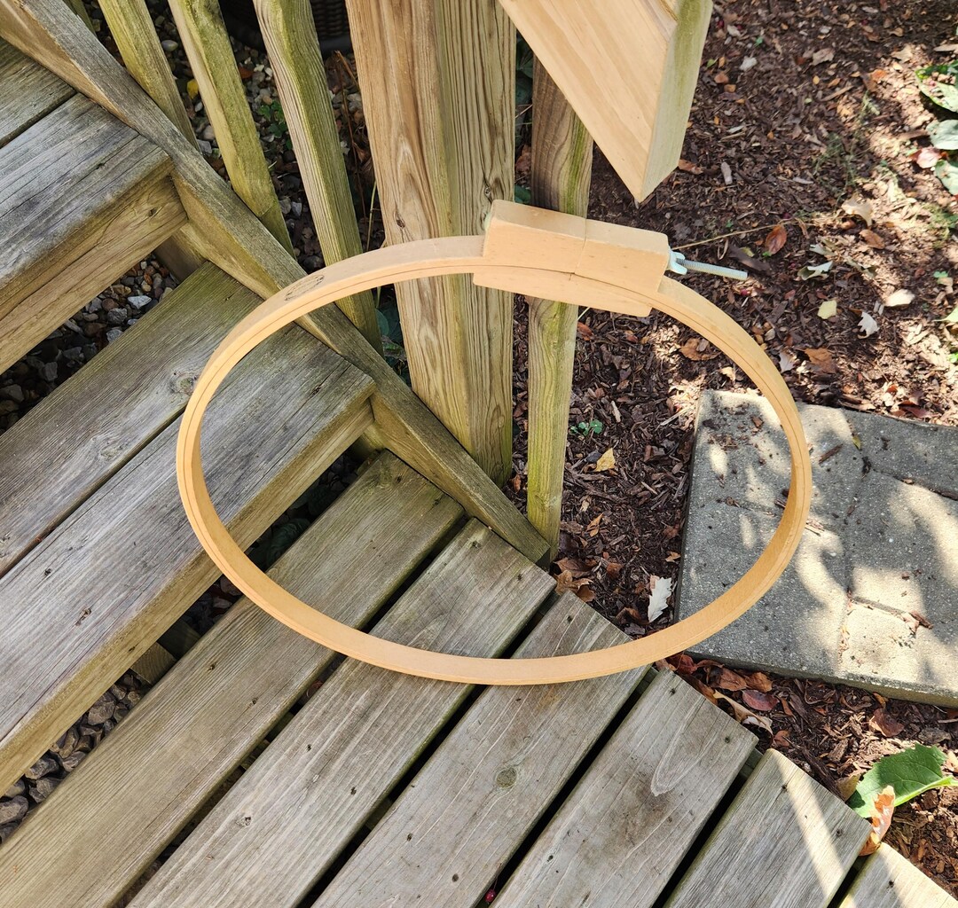 Wood Quilting Hoop Gibbs Manufacturing Company Large Embroidery 22 Inch ...