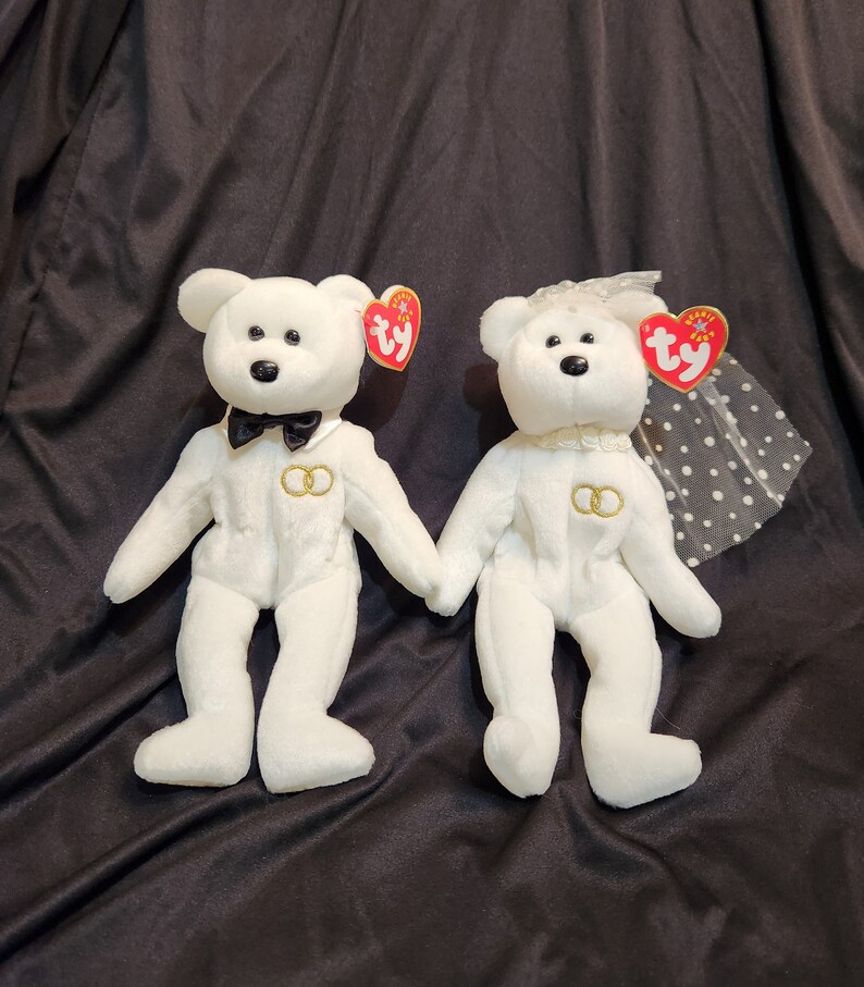2001 Bride and Groom TY Beanie Babies Mr. and Mrs. Bear - Etsy