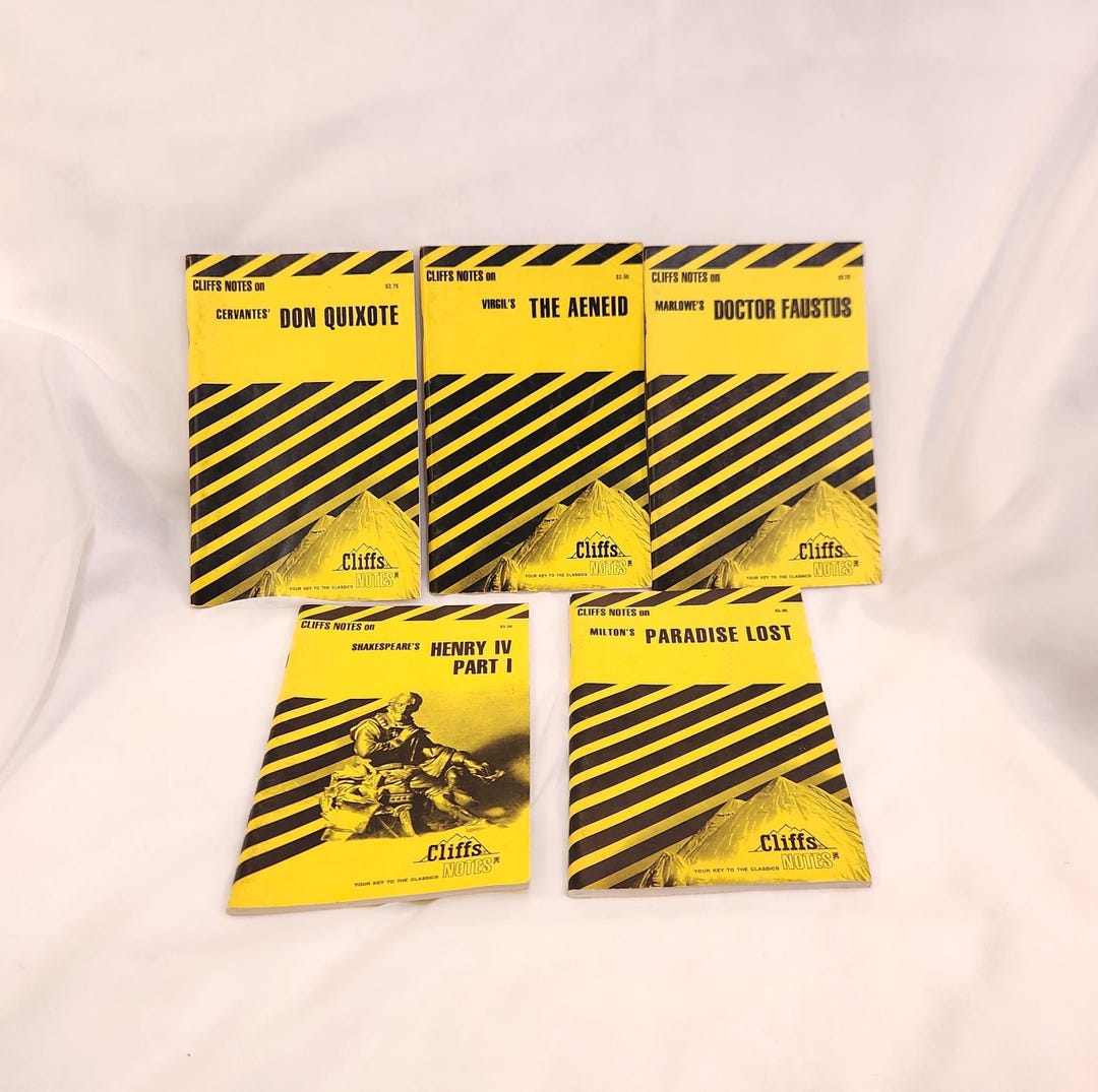 Vintage Cliffs Notes, Set of 5, Classic Literature Study Guides - Etsy