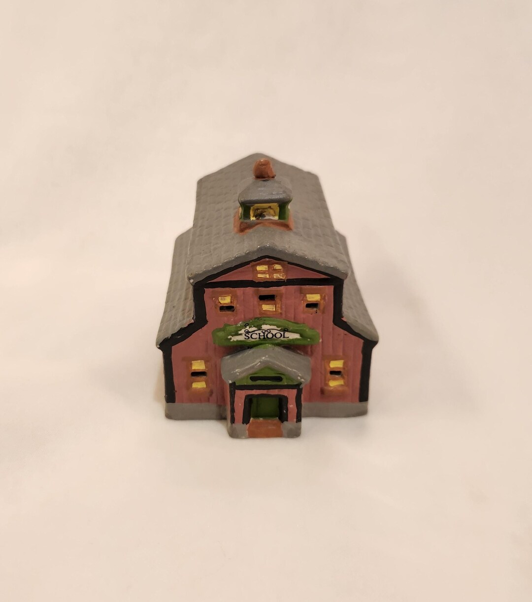 1998 Dickens Collectables School House Sugar Creek County Porcelain ...