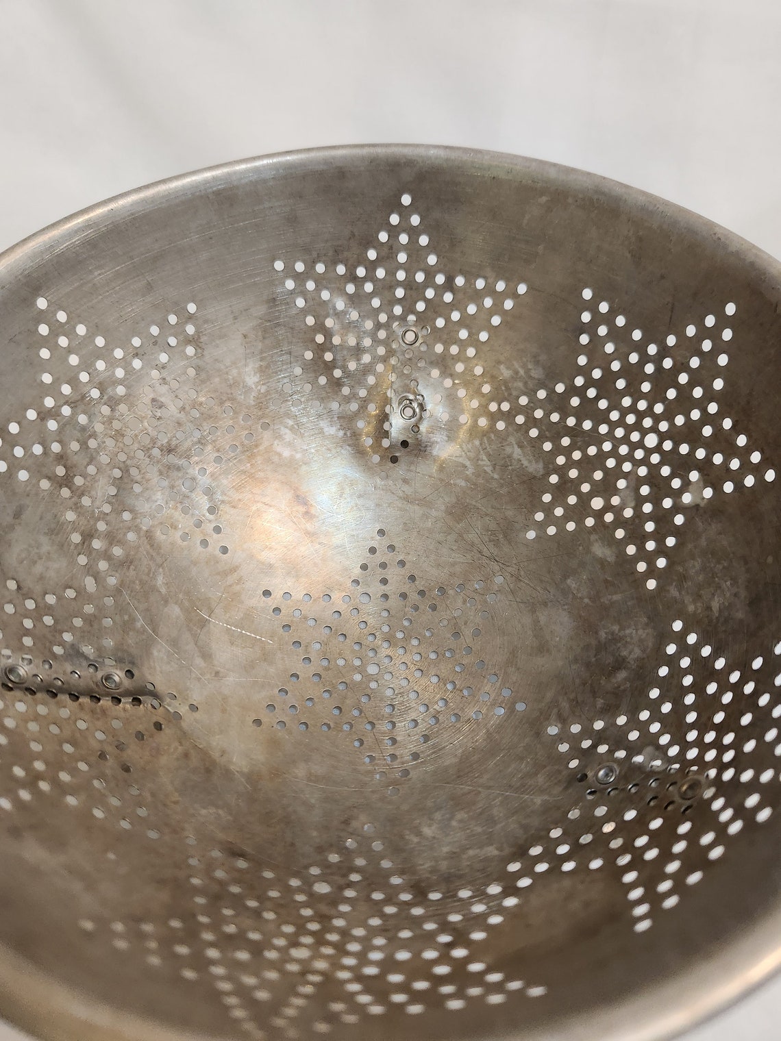Vintage Aluminum Colander Strainer Star Design 3 Legs - Etsy