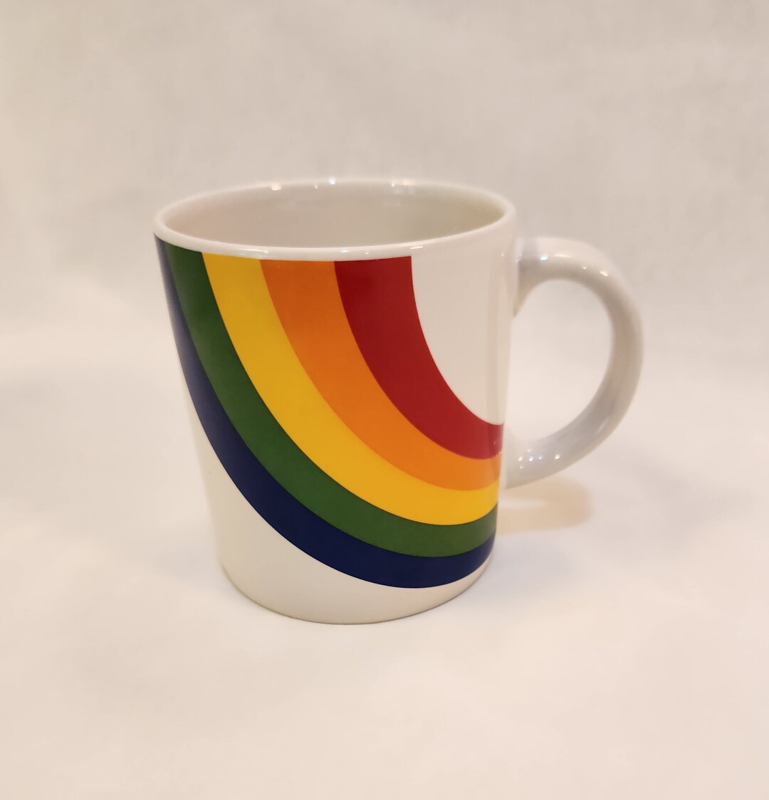 1980s Ftd Rainbow Mug Vintage Tea Coffee Etsy