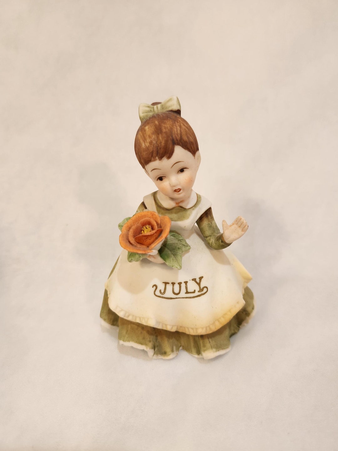 July Lefton Girl of the Month Birthday Figurine Vintage Milestone ...
