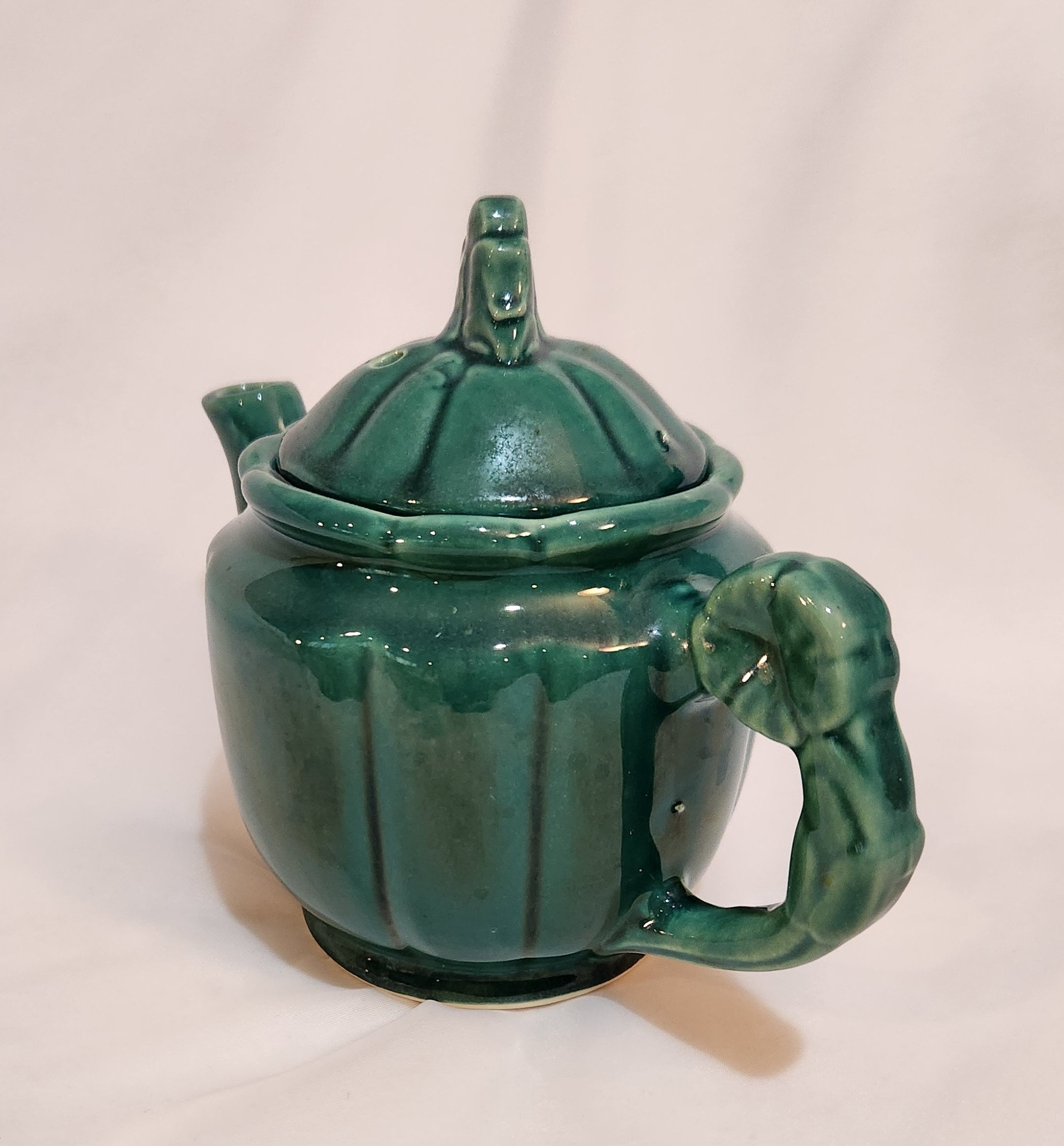1940s Shawnee Pottery Teapot Rosette Green Ceramic - Etsy