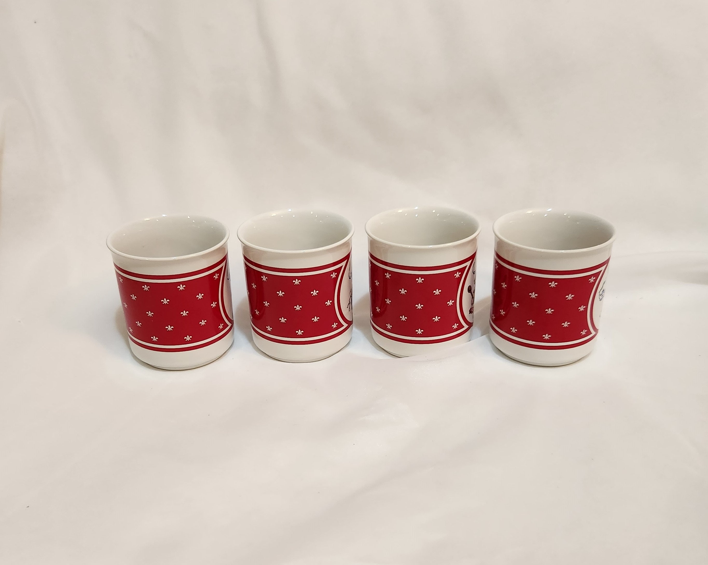 Campbell's Kids Chefs Cups Soup Mugs Set of 4 Vintage Tea Coffee ...