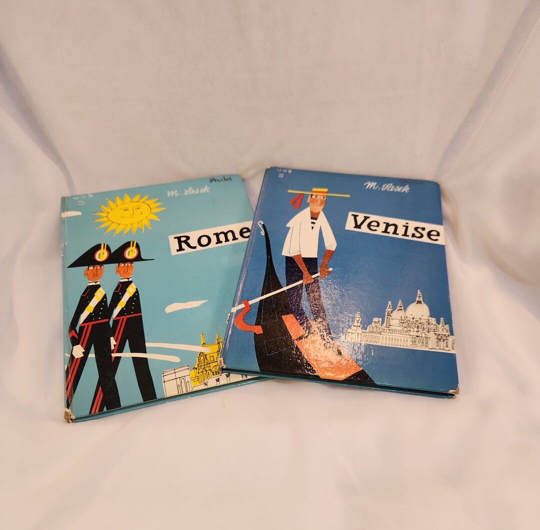 1960s "venise" and "roma" French Language Hardcover Books by Miroslav ...